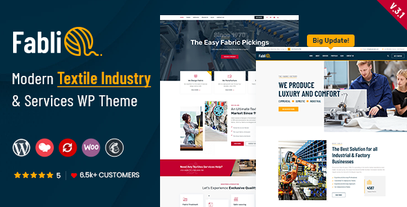 Fablio - Textile Industry WordPress Theme – Gplcode.Net