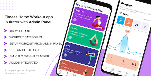 Fitness Home Workout App In Flutter With Admin Panel – Gplcode.Net