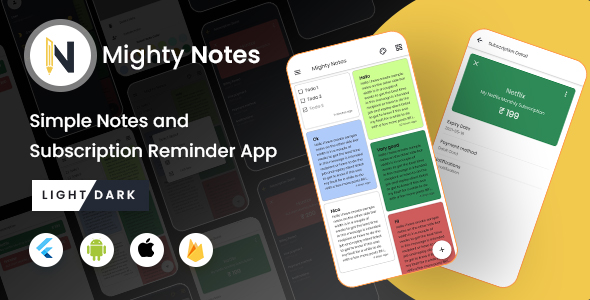 Mightynotes Flutter Notes App With Firebase Backend Gplcodenet