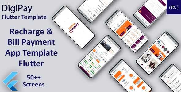 Recharge Ticket Booking & Bill | Online Payment Android + Online Payment IOS App Template ...