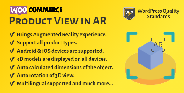 WooCommerce Product View In AR (Augmented Reality) | 3D Product View ...