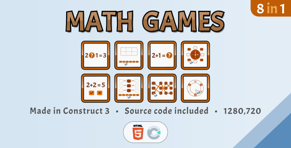 Math Games (8 In 1) - HTML5 Educational Games – Gplcode.Net