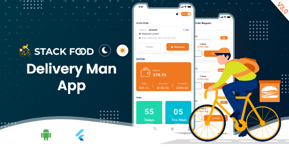 StackFood Multi Restaurant - Food Ordering Delivery Man App – Gplcode.Net