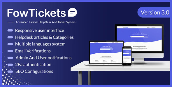 Fowtickets - Advanced Laravel HelpDesk And Ticket System – Gplcode.Net