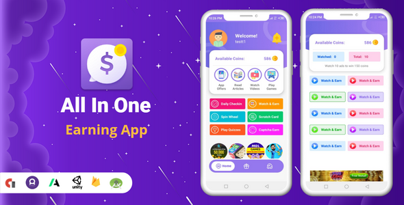 All In One Android Earning App With Admin Panel – Gplcode.Net