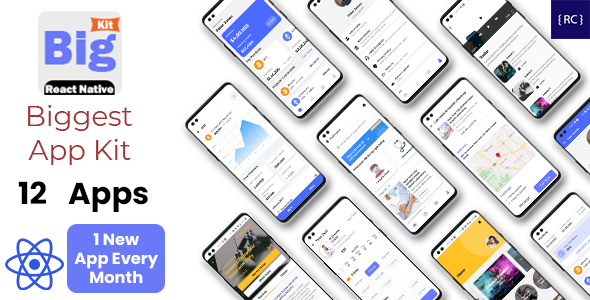 BigKit - Biggest React Native App Template Kit - 12 Apps (Add 1 App Every Month) – Gplcode.Net