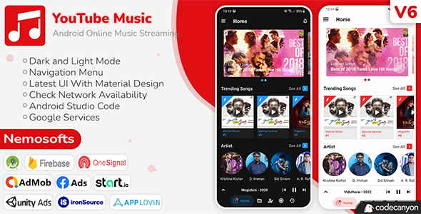 YouTube Music App - Online Music Streaming Apps – Gplcode.Net