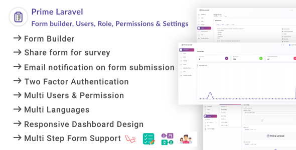 Prime Laravel Form Builder Users Role Permissions And Settings Gplcodenet