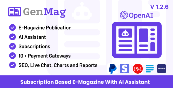 GenMag - E-Magazine With AI Assistant – Gplcode.Net