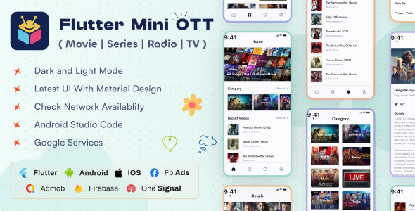Flutter Mini OTT | Live Tv, Movie, Videos, Radios – Gplcode.Net