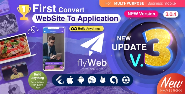 FlyWeb For Web To App Convertor Flutter + Admin Panel – Gplcode.Net