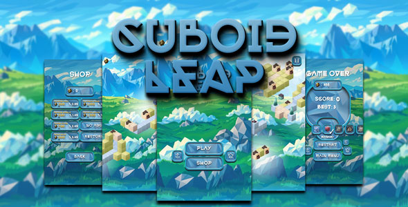 Cuboid Leap Game Template – Gplcode.Net
