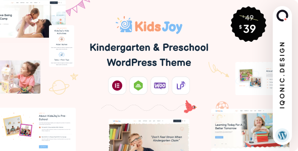 KidsJoy - Kids Kindergarten & Preschool WordPress Theme – Gplcode.Net